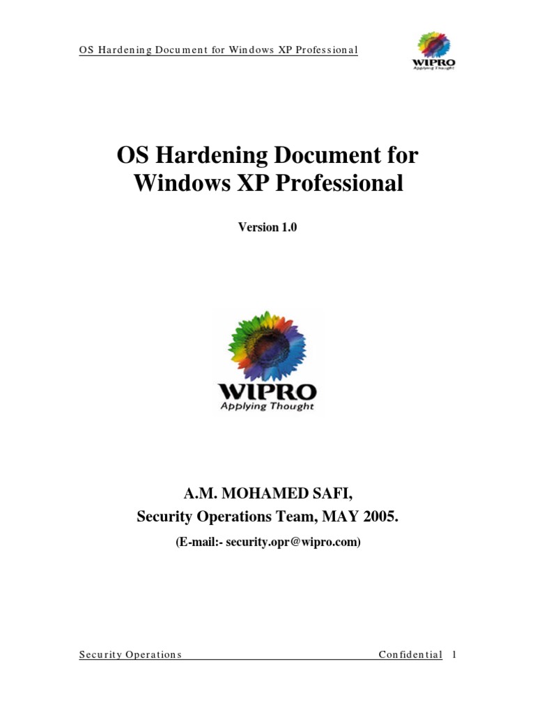 Hardening For Windows XP Prof | PDF | Microsoft Windows | Windows Registry