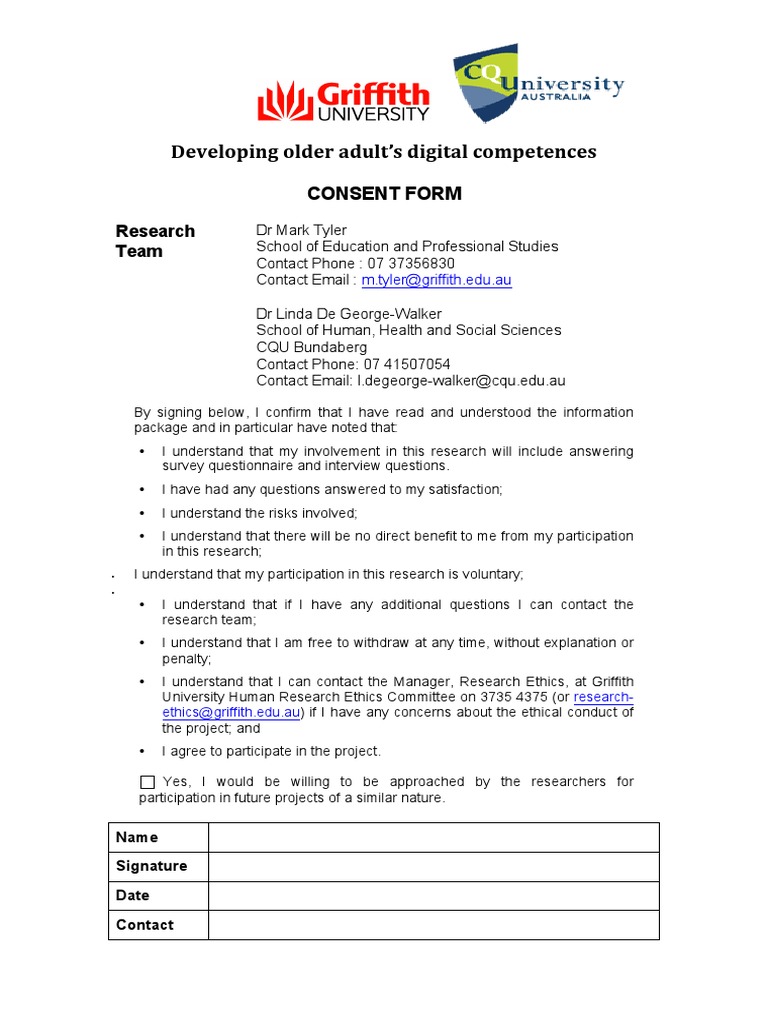 Project Consent Form | PDF