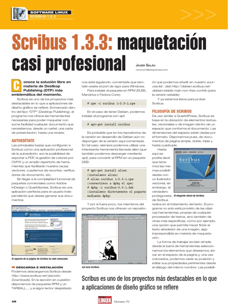 Scribus: Maquetación DTP Libre y Eficaz | PDF | Diseño gráfico | Software