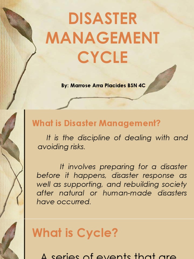 Disaster Management Cycle | PDF | Emergency Management | Emergency