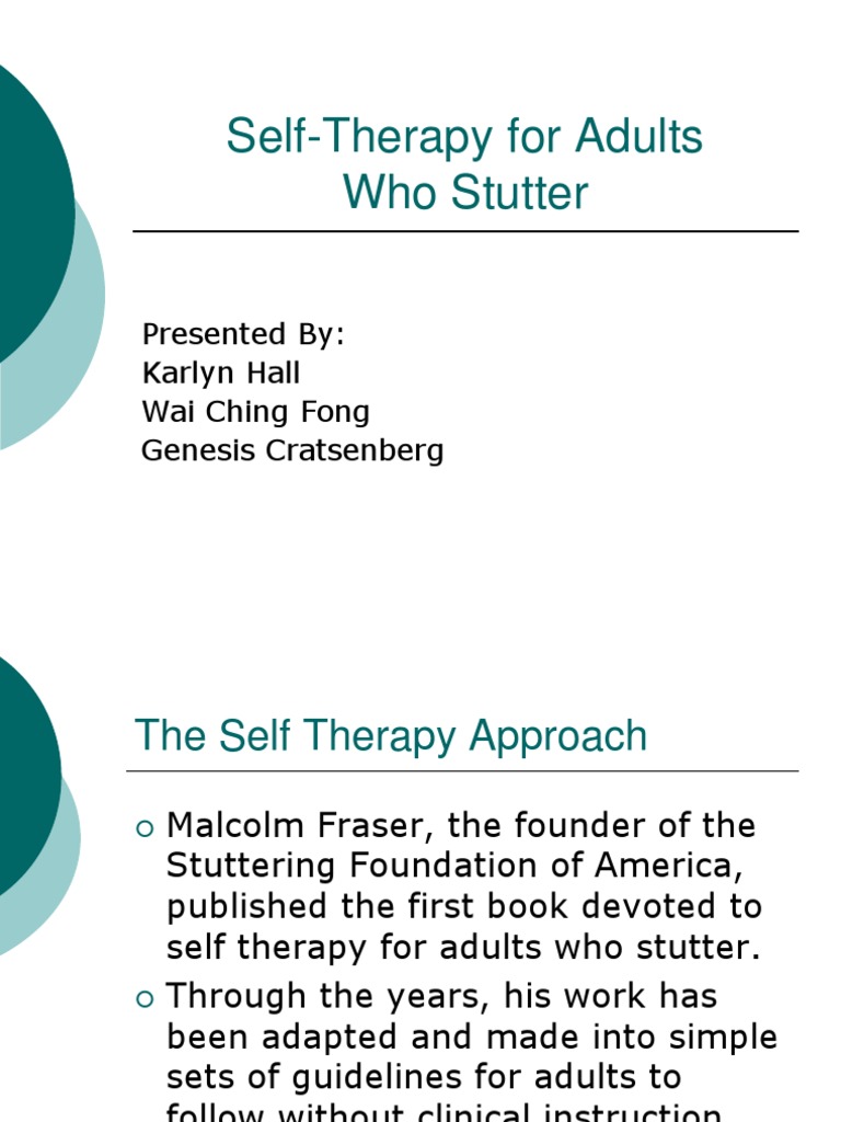 Self Therapy | PDF | Stuttering | Psychotherapy