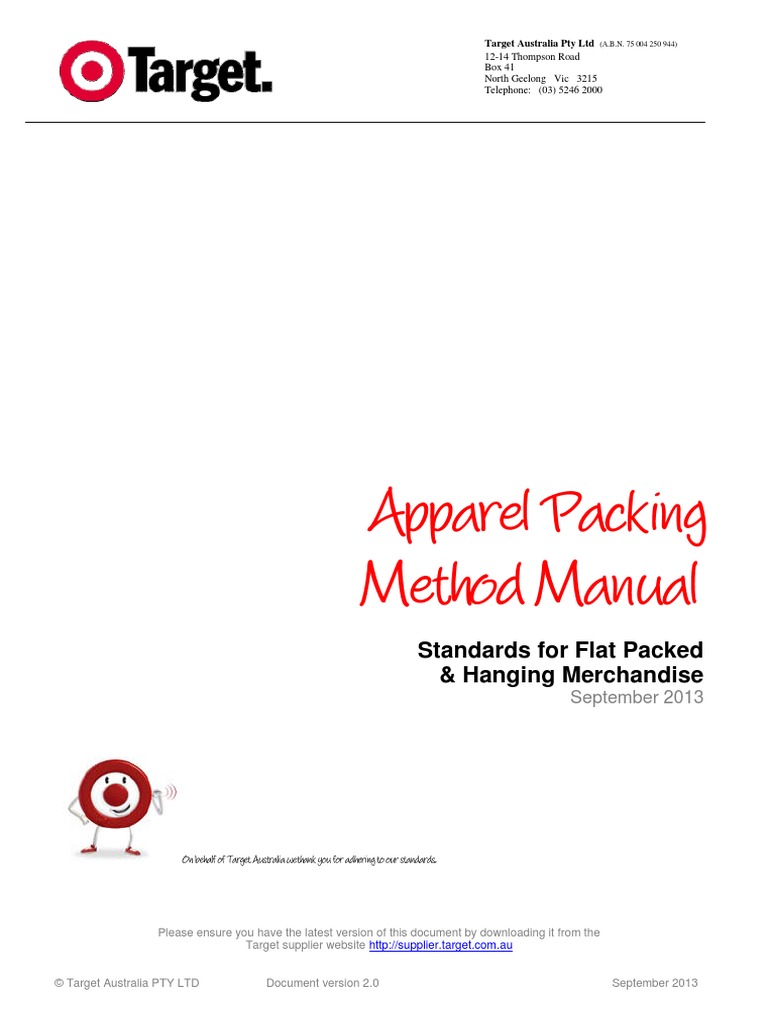 Apparel Packing Method Manual of Target Australia | PDF | Packaging And ...