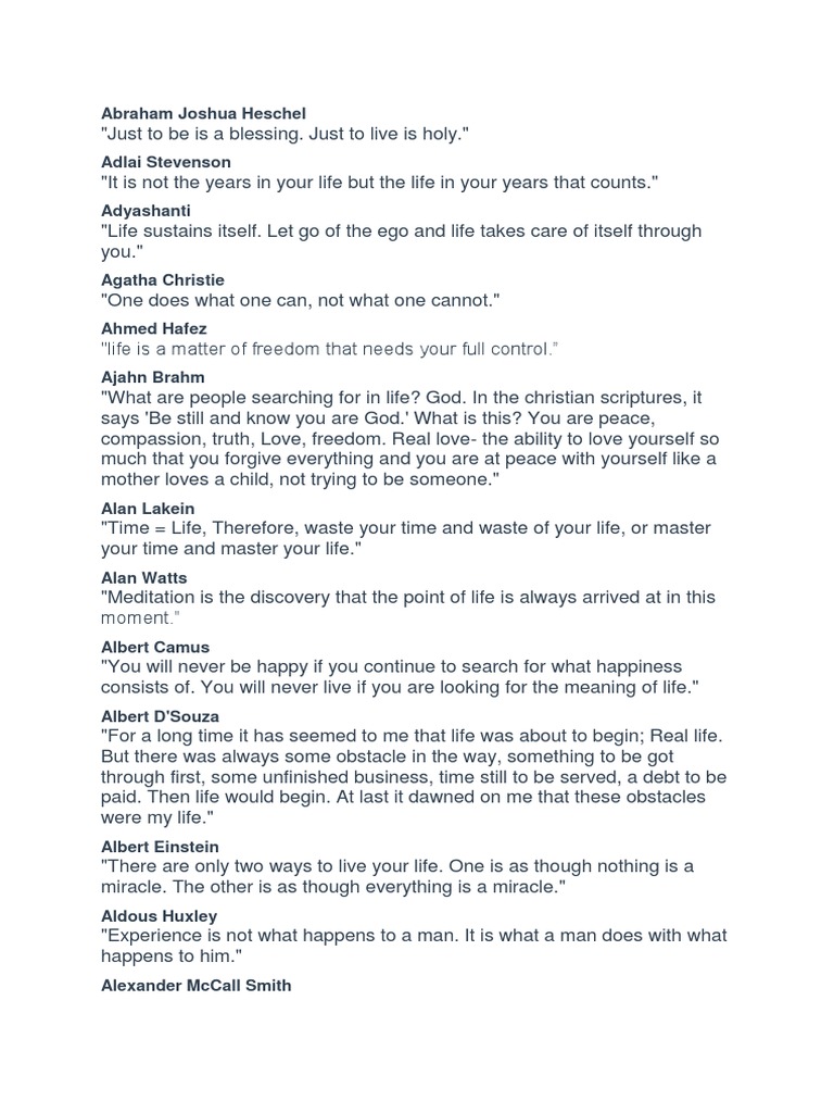 Life | PDF | Meaning Of Life | Happiness