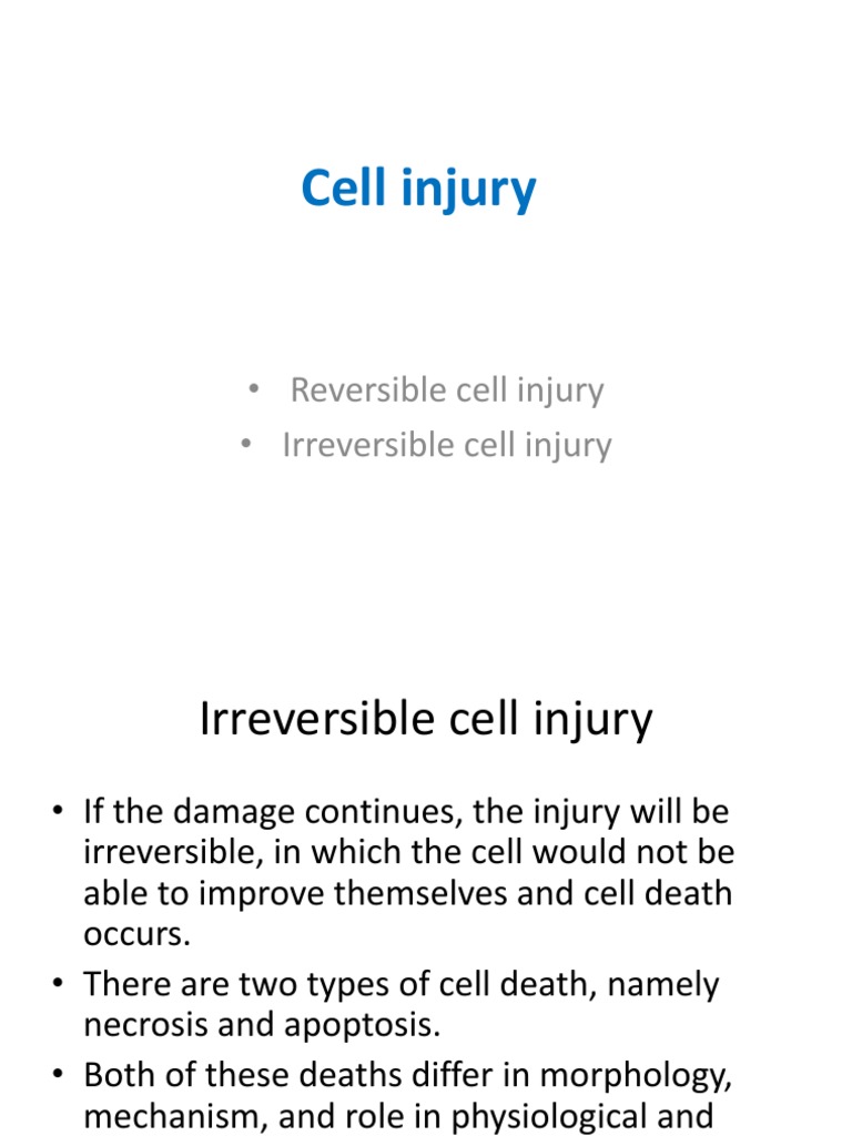Reversible Cell Injury - Irreversible Cell Injury | PDF