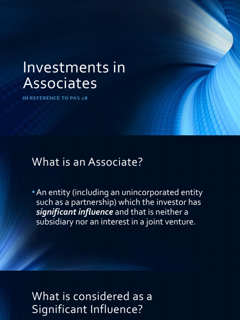 Investment in Associates Report | Investing | Stocks