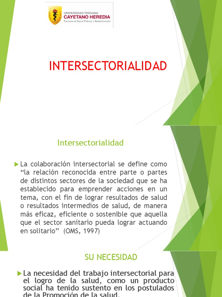 4 - Intersectorialidad | PDF | Promoción de la salud | Sociedad