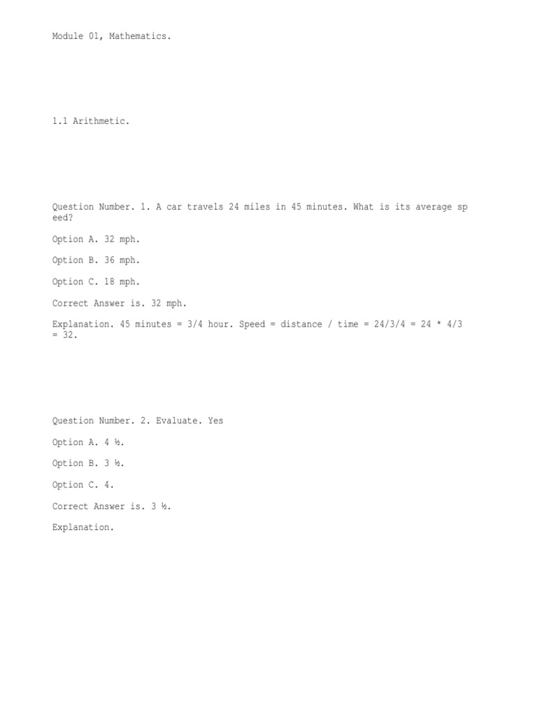 Easa PT66 Mod 1 | PDF | Fraction (Mathematics) | Teaching Mathematics