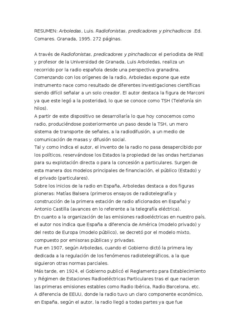 HGDFT | PDF | Granada | Radio