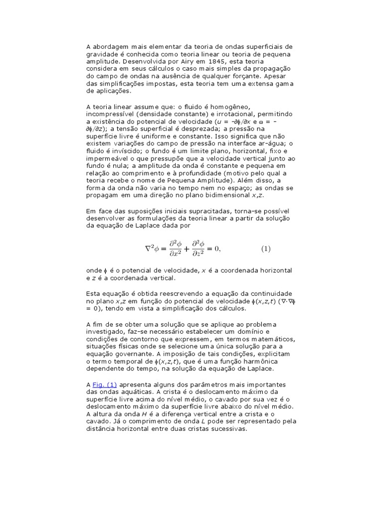 Teoria de Airy | PDF | Onda senoidal | Ondas