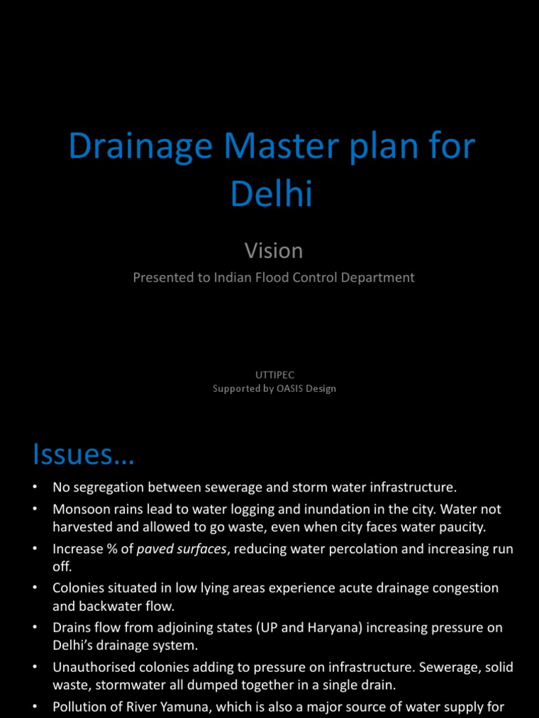 Delhi Urban Drainage Master Plan | PDF | Stormwater | Storm Drain