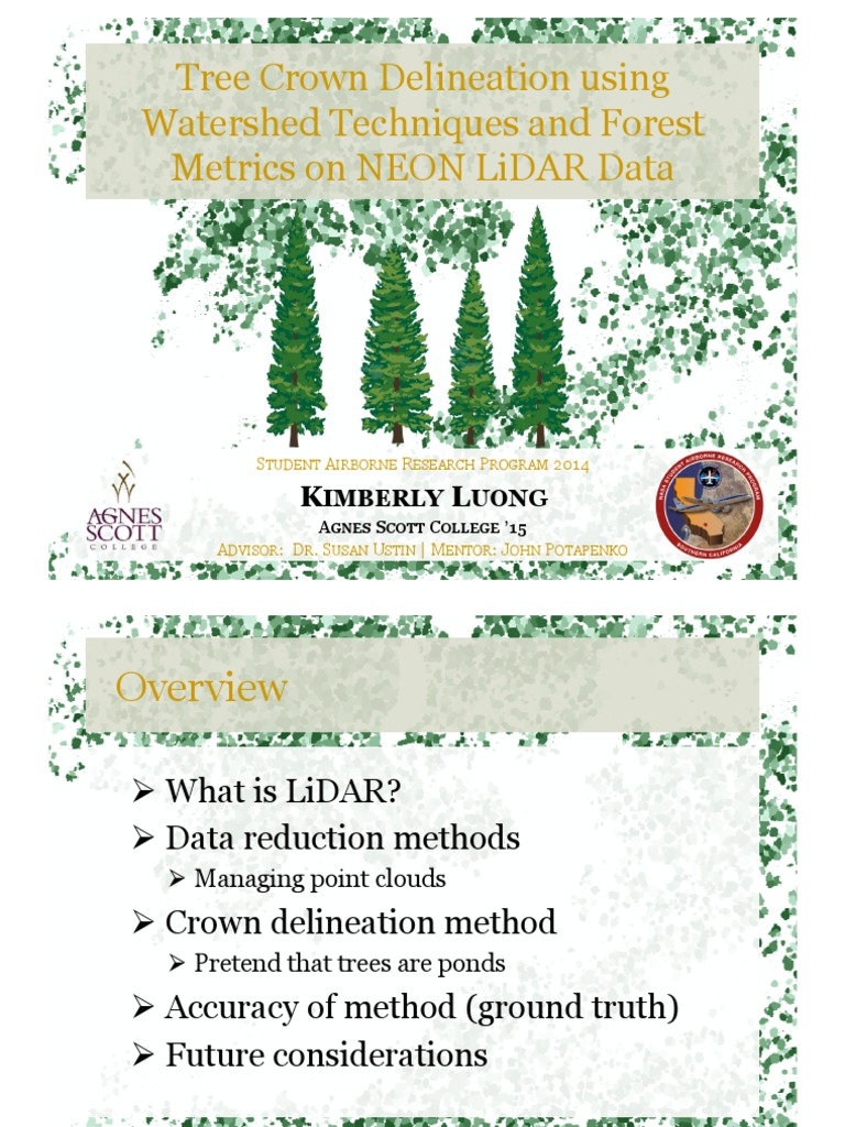 Tree Crown Delineation Using Watershed Techniques and Forest Metrics On NEON LiDAR Data | PDF ...