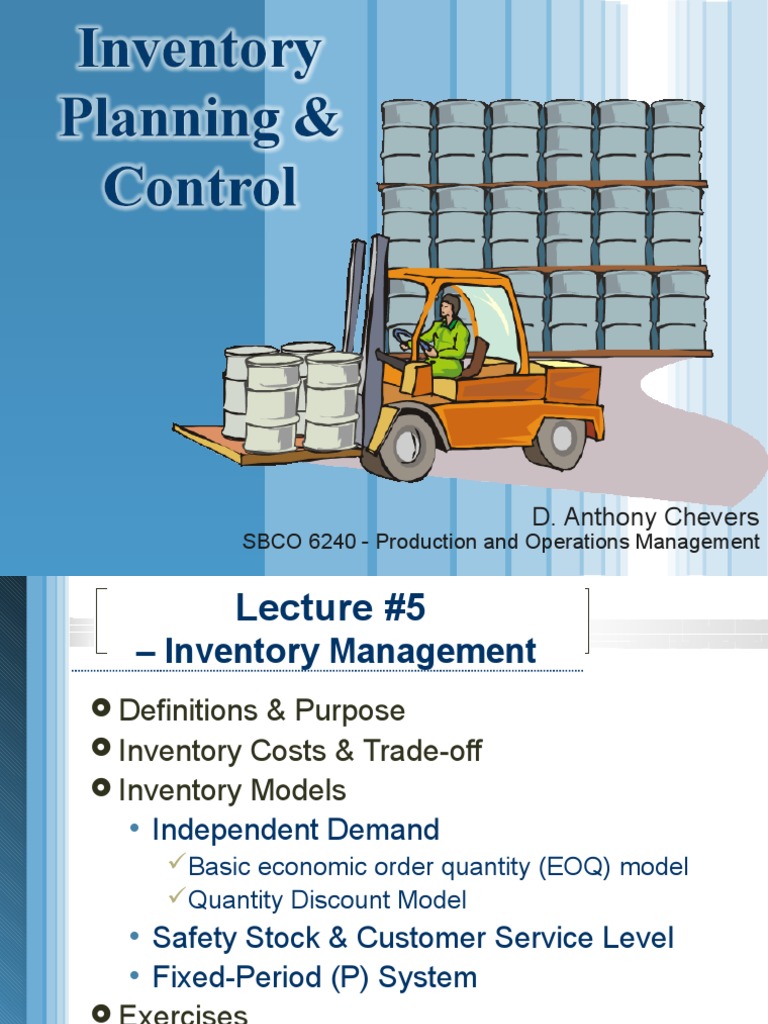 SBCO 6240InventoryPlanning&Control HB Student | PDF | Inventory | Demand