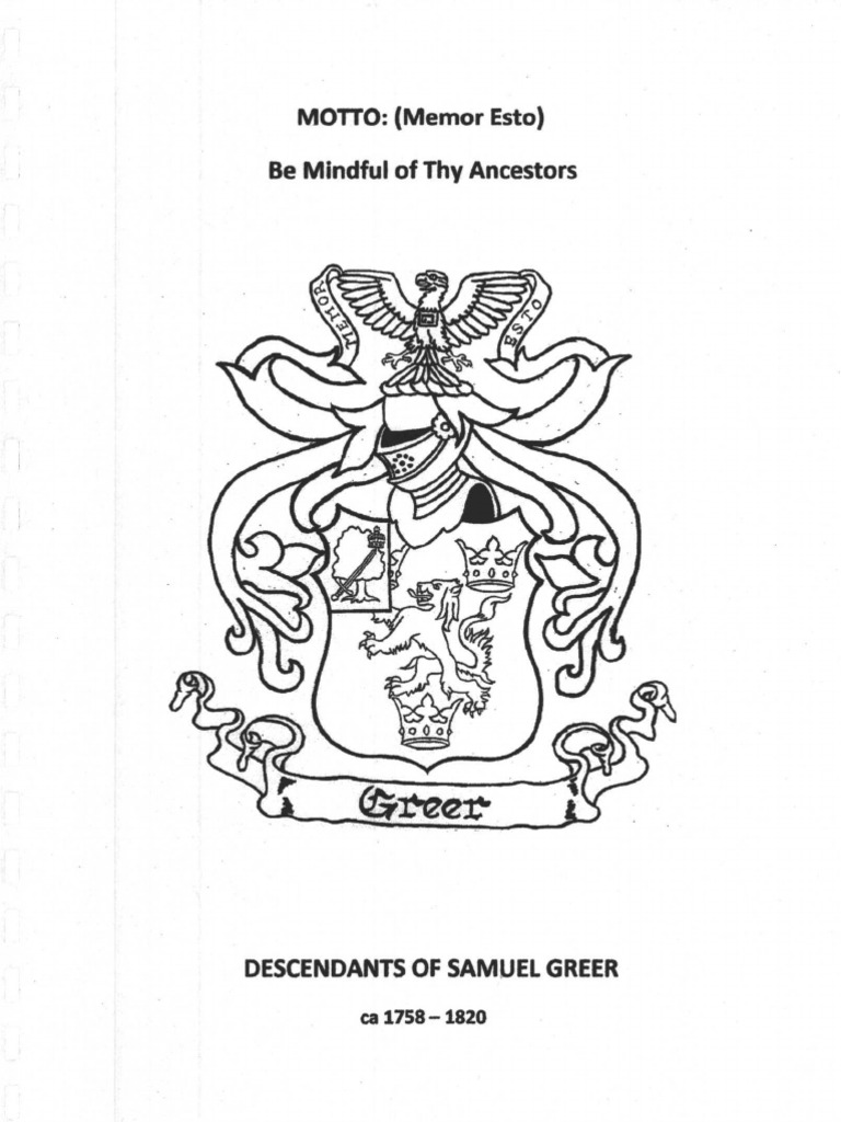 Descendants of Samuel Greer (Greer Genealogy) | PDF