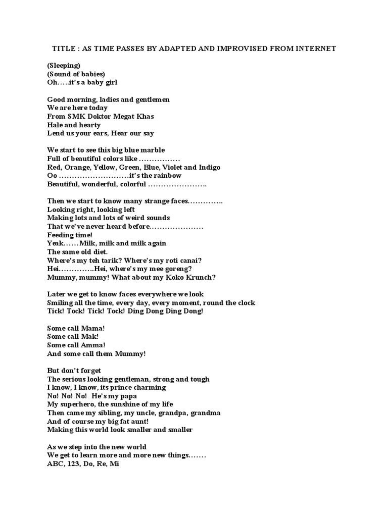 Choral Speaking Script | PDF | Business