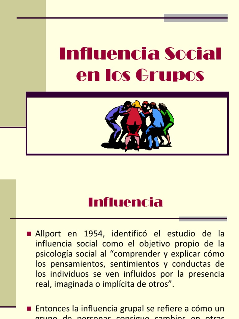 Influencia Social | PDF | Comportamiento | Teorías filosóficas