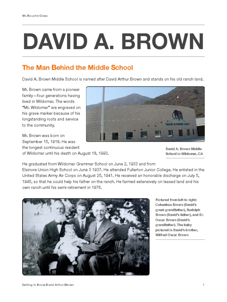David A. Brown | PDF | The United States