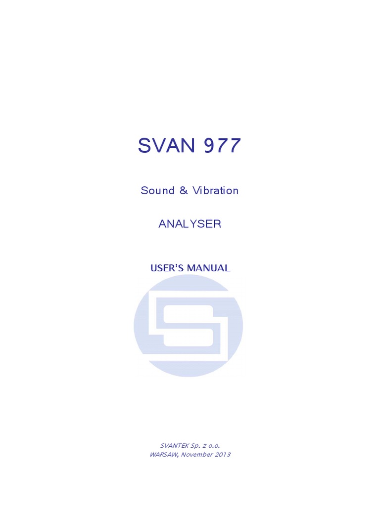 Practica Calificada #4 Manual de Operación Sonometro Svan 997 | PDF ...