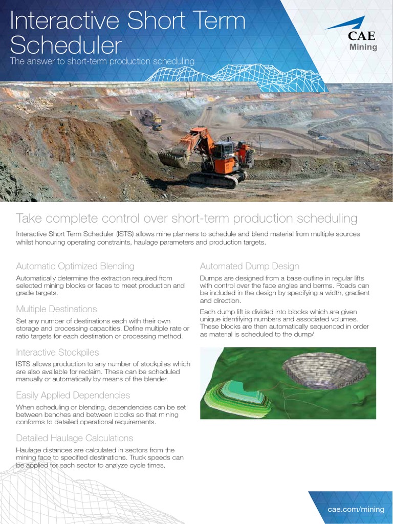 Take Complete Control Over Short-Term Production Scheduling | PDF | Mining | Scheduling (Computing)