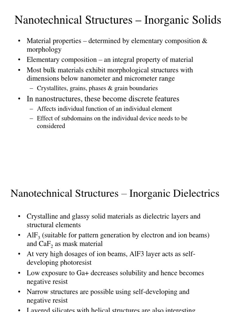 Nanotechnical Structures - Inorganic Solids | PDF | Supramolecular ...