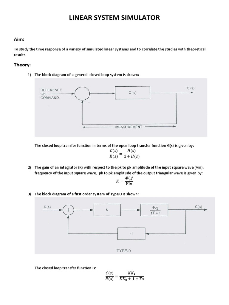 Linear System Simulator | PDF | Control Theory | Applied Mathematics