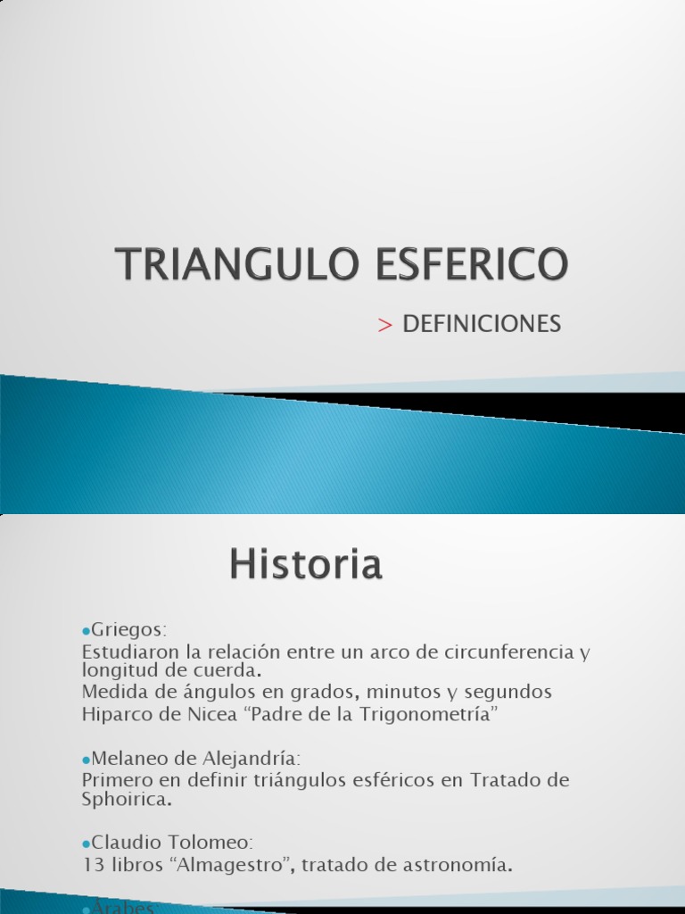 Triangulo Esferico | PDF | Esfera | Triángulo