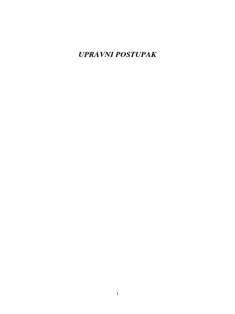 Upravni Postupak | PDF