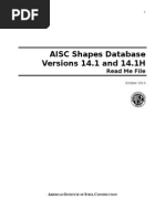Aisc Shapes Database v15.0 | PDF | Databases | Geometry