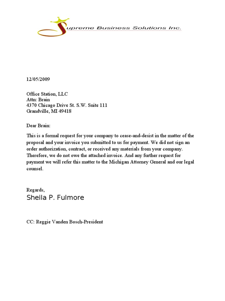 Office Station Letter | PDF