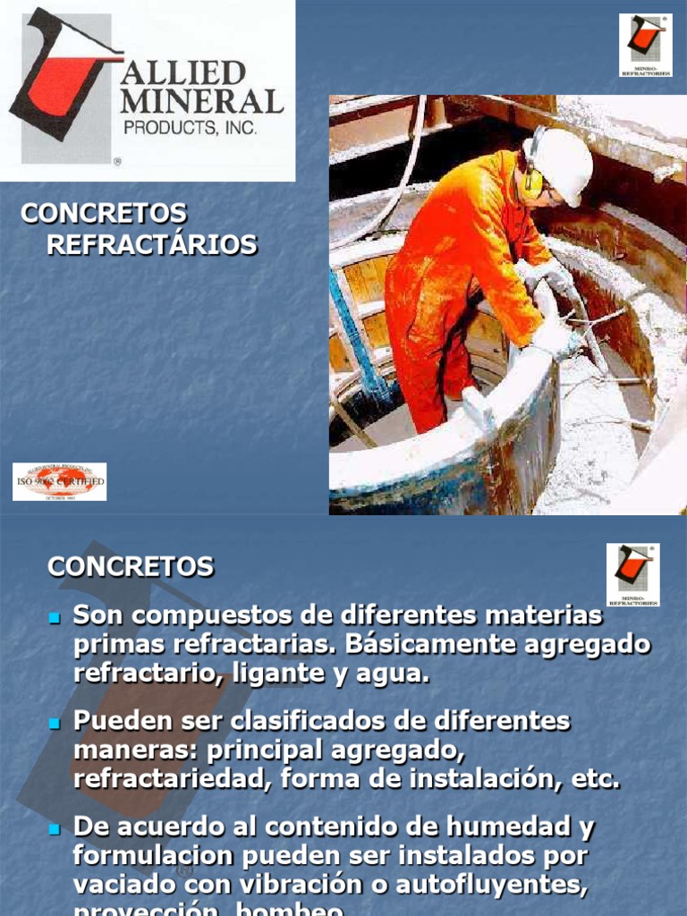 Concretos Refractarios | PDF | Cemento | Absorción (Química)