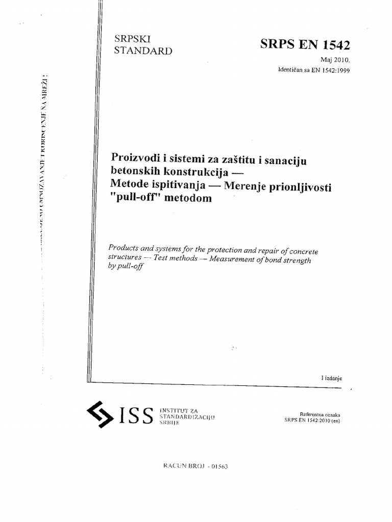 EN 1542 Pull Off Test PDF | PDF