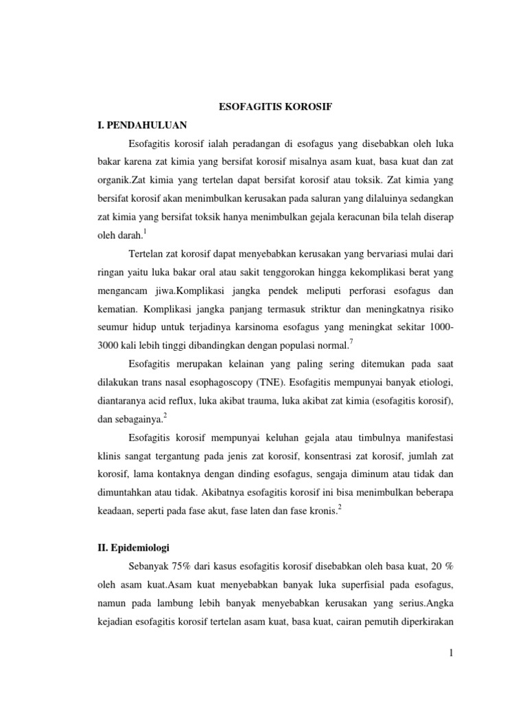 Esofagitis Korosif | PDF
