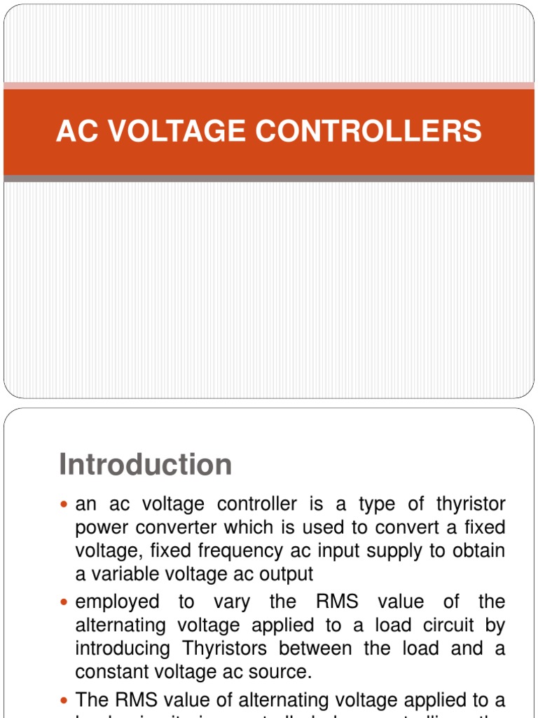 Ac Voltage Controllers | PDF | Alternating Current | Switch