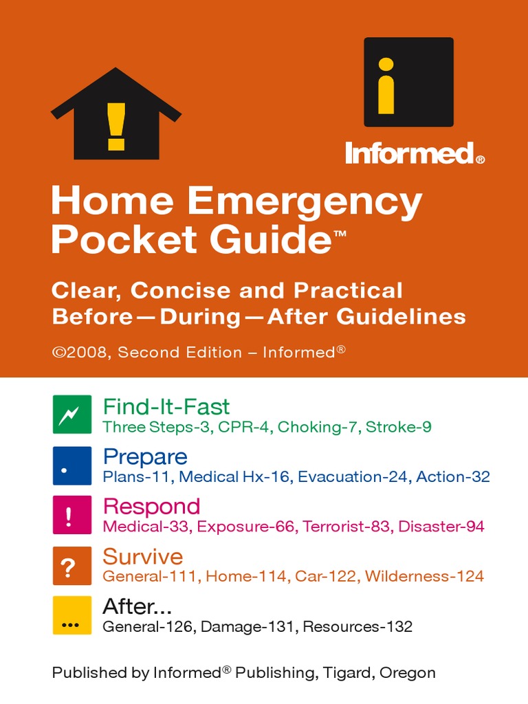 Home Emergency Pocket Guide | PDF | Cardiopulmonary Resuscitation ...