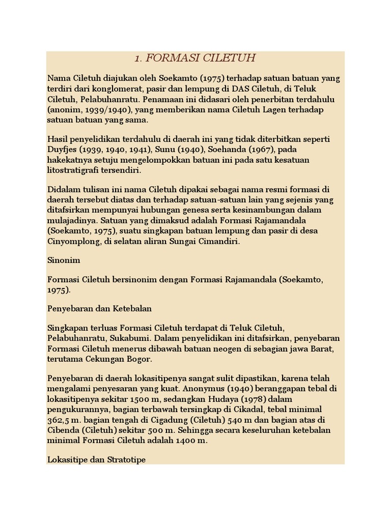 Formasi Ciletuh | PDF | Sains & Matematika