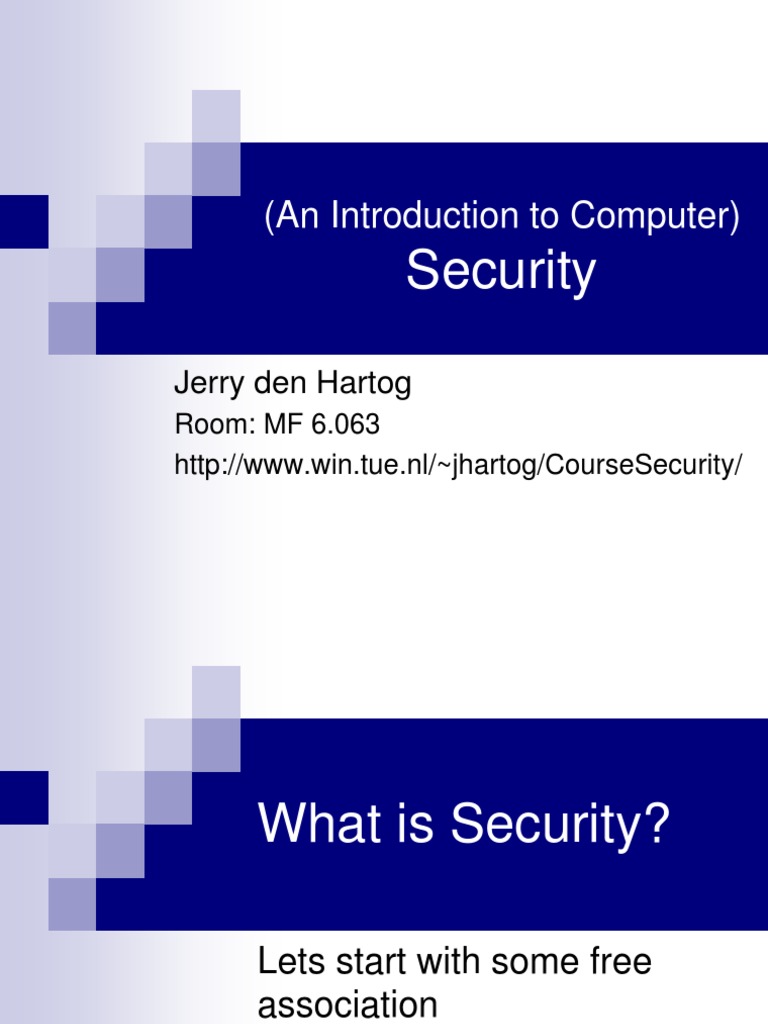 (An Introduction To Computer) : Security | PDF | Vulnerability (Computing) | Computer Security
