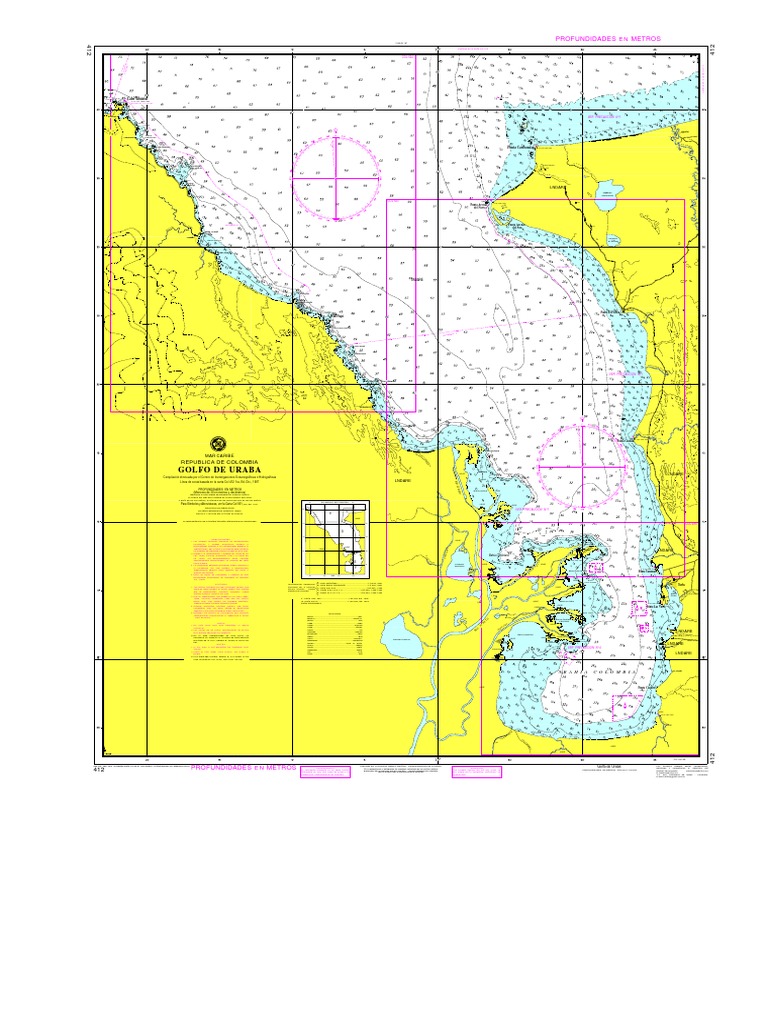 Golfo de Uraba: Profundidades Metros | PDF