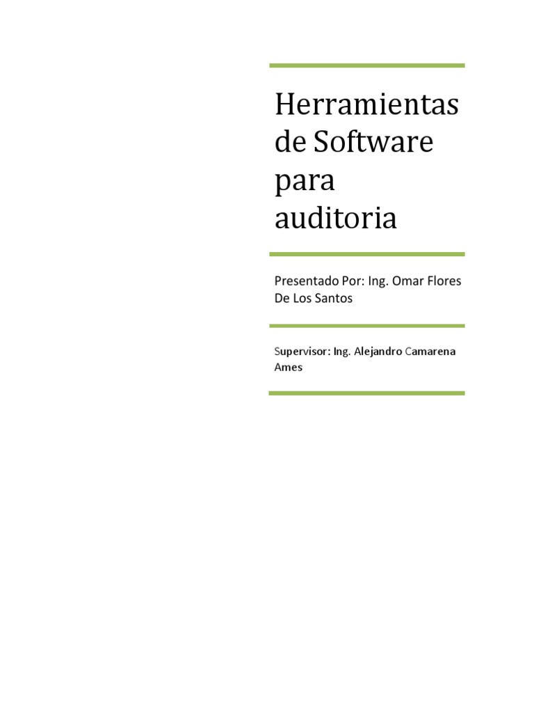 Herramientas de Auditoría de Software | PDF | Computadoras personales ...