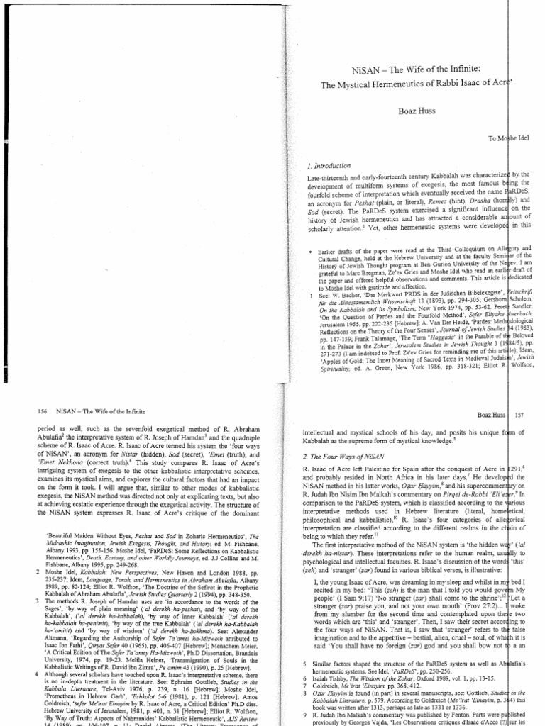 Boaz Huss, NiSAN: The Wife of The Infinite | PDF