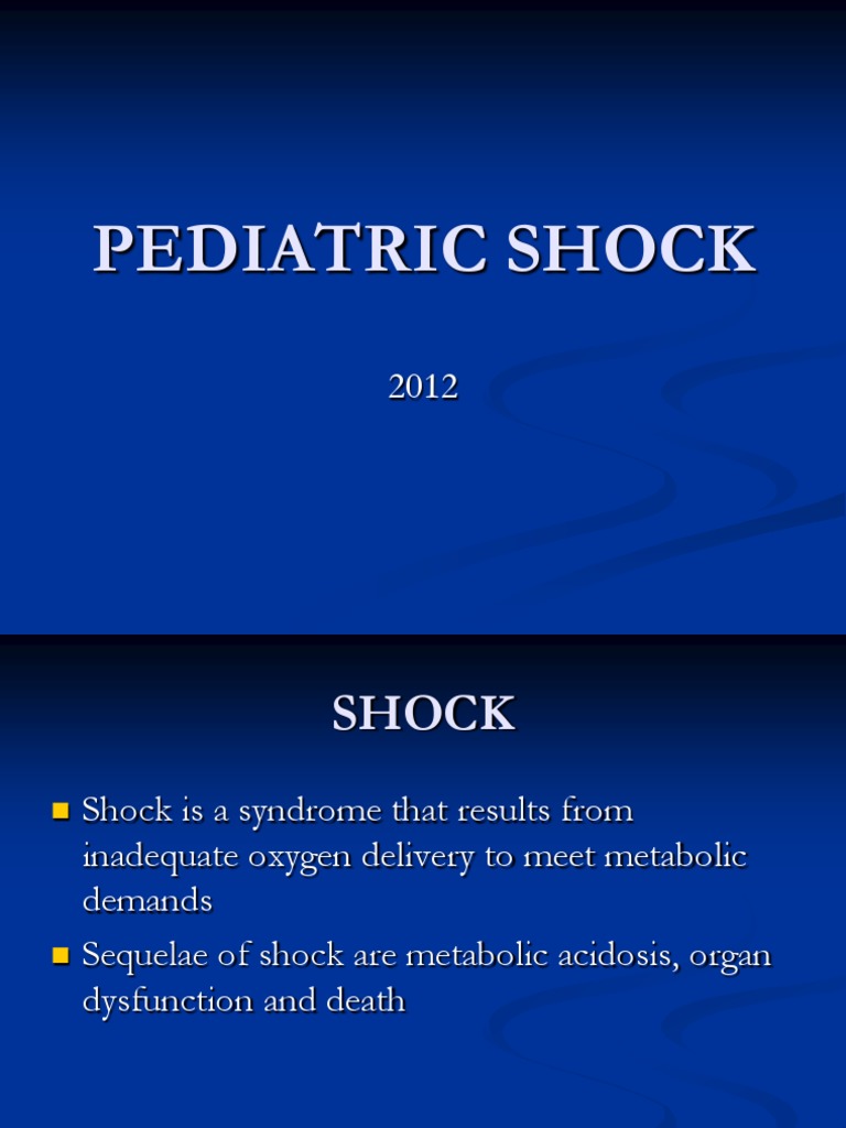 Understanding Pediatric Shock Types | PDF | Shock (Circulatory) | Heart
