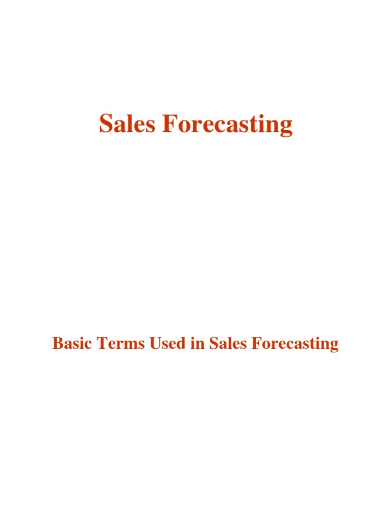 Sales Forecasting | PDF | Forecasting | Regression Analysis
