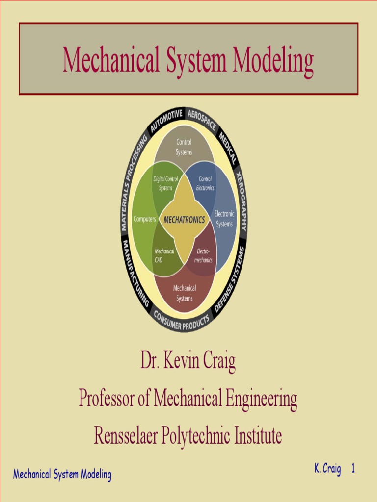 Modeling of Mechanical Systems | PDF | Force | Friction