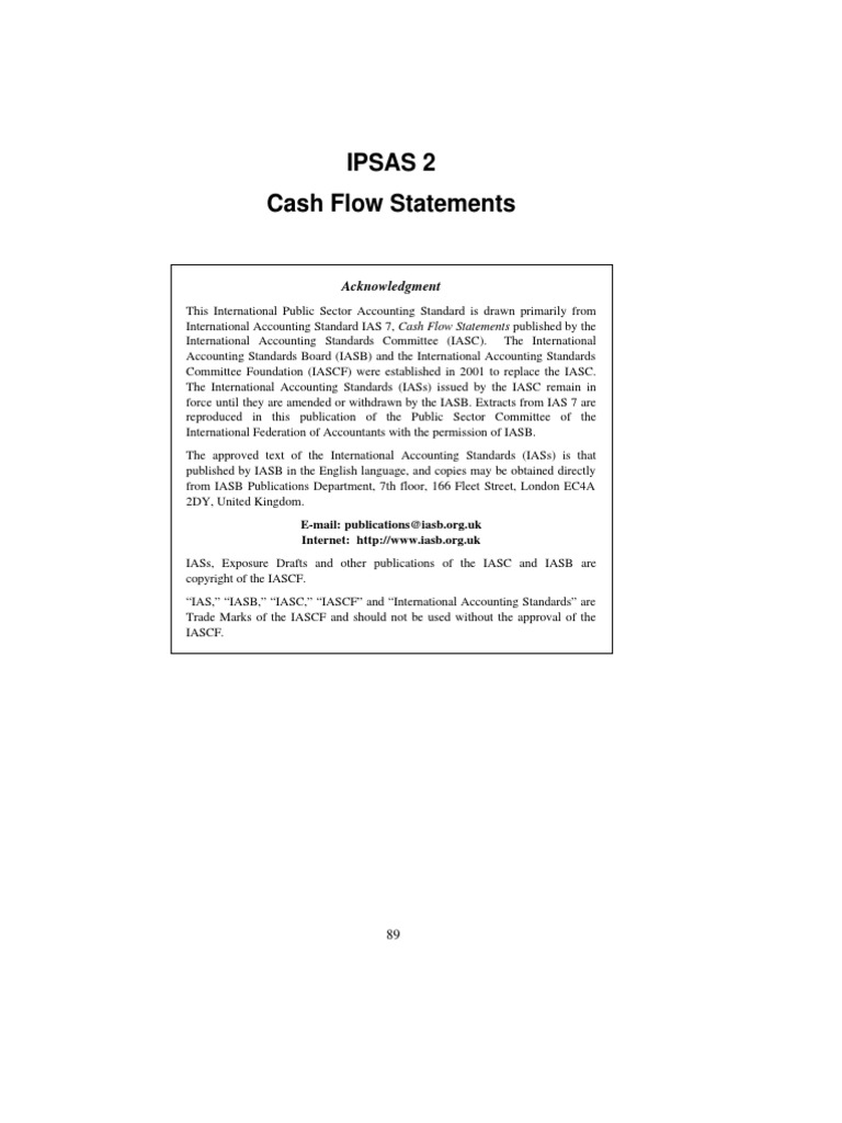 Ipsas 2 Cash Flow Statements: Acknowledgment | Download Free PDF | Cash ...