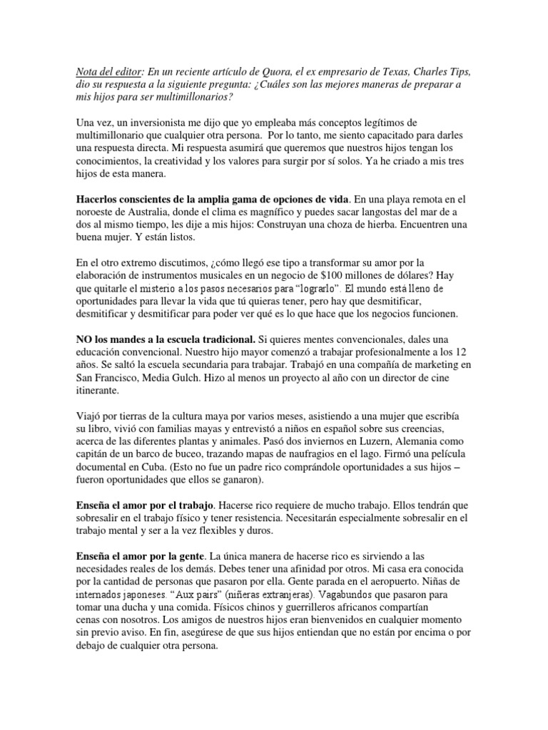 Hijos Exitosos Pdf Creatividad Moralidad