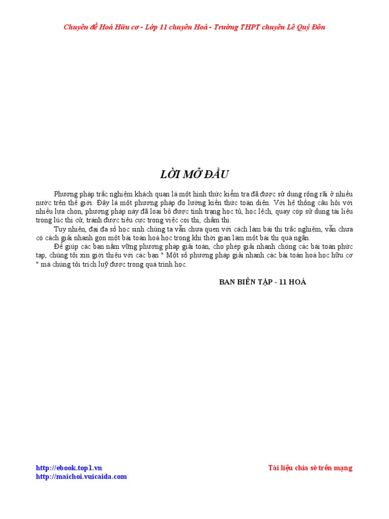 Phuong Phap Giai Bai Tap Hoa Huu Co | PDF