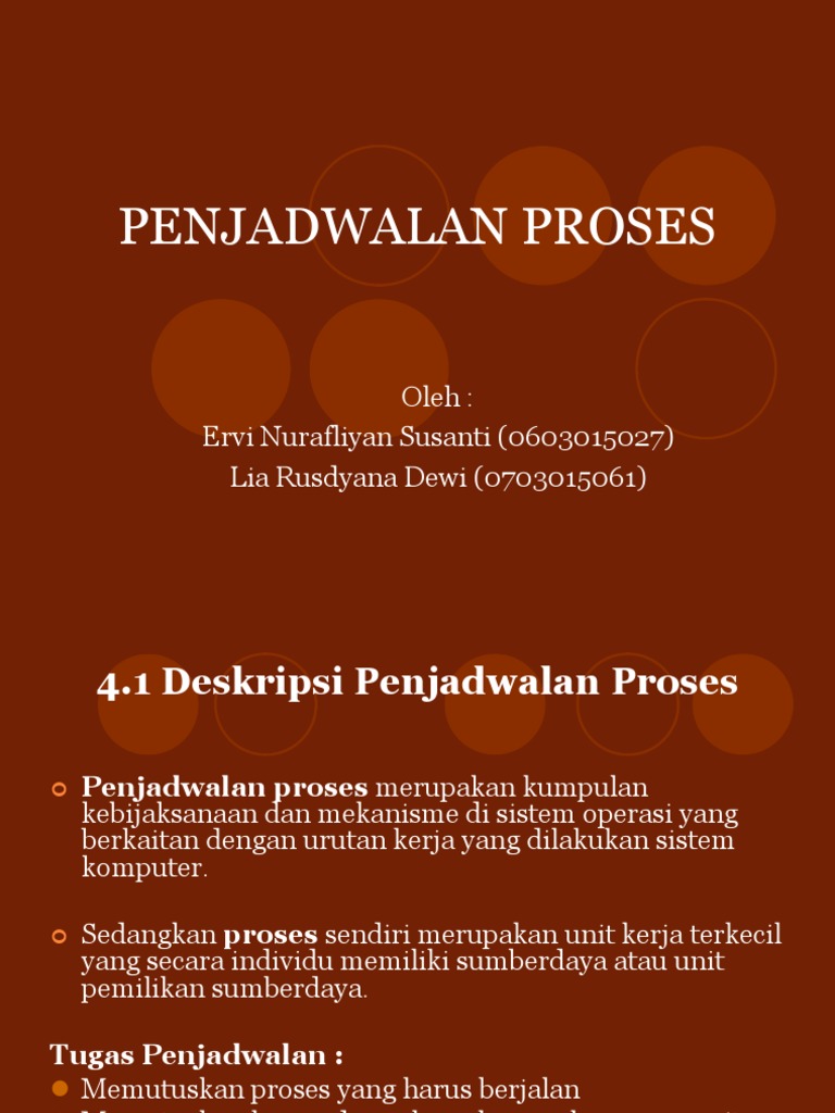 Penjadwalan Proses: Strategi & Algoritma | PDF