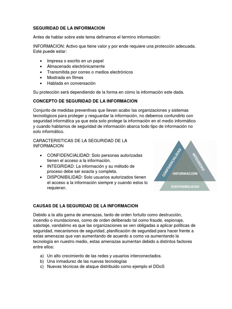 Seguridad de La Informacion | PDF | Seguridad de información | Edad de ...