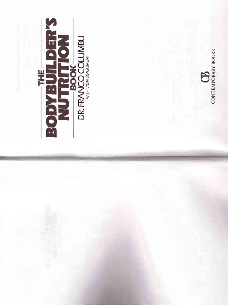 The BodybuilderS Nutrition Book by Franco Columbu (Best Quality) | PDF