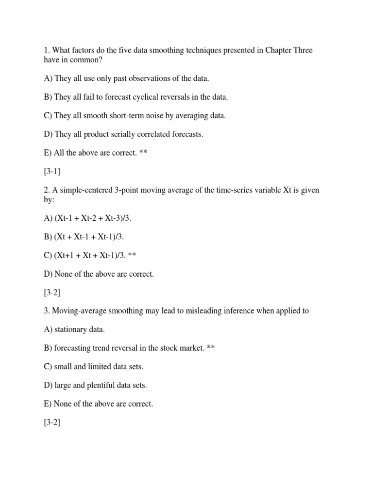 Data Smoothing and Forecasting Techniques | PDF | Errors And Residuals | Autocorrelation