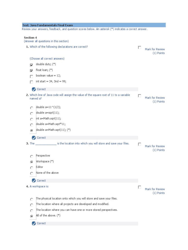 Java Final Exam | PDF | Parameter (Computer Programming) | Method (Computer Programming)