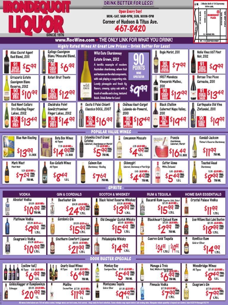 8-20-2014 Newspaper Ad | PDF | Grape Varieties | Wine